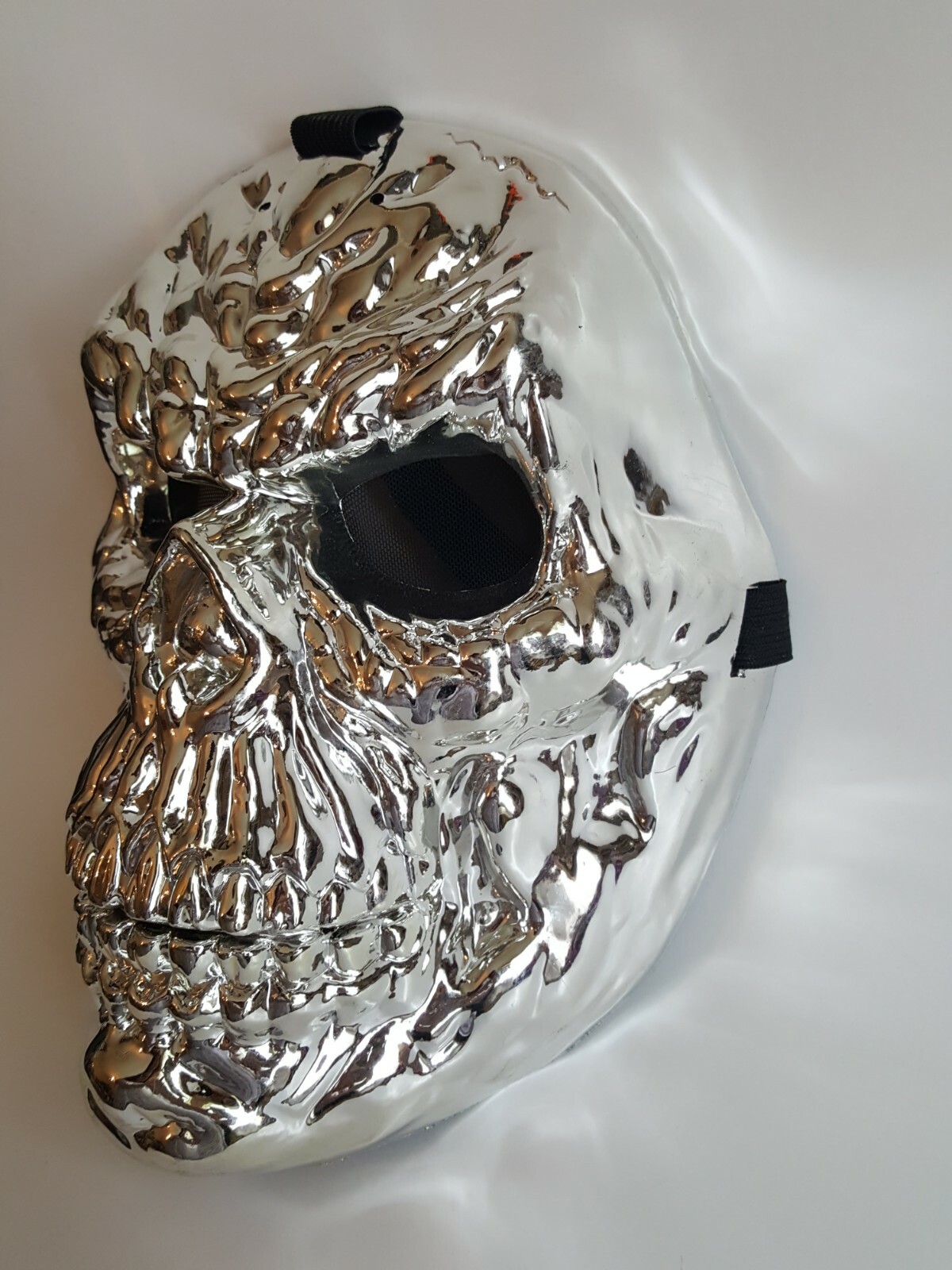 Halloween Skull Mask Full Face Mask Skull Skeleton Mask Skeletor Silver ...