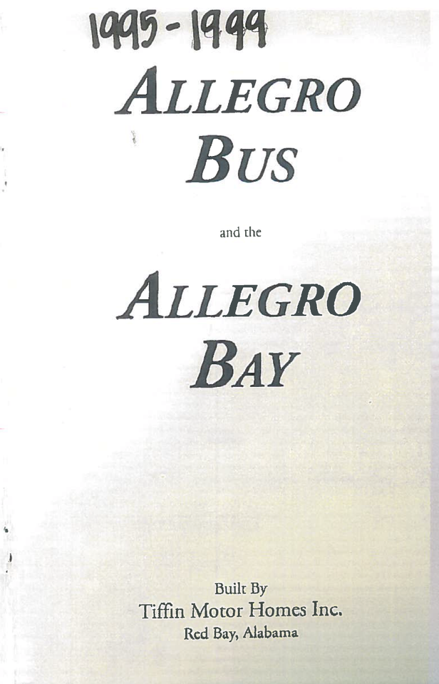 1973-2025 Tiffin Motorhomes OWNERS MANUALS Operators Instructions Vans ...