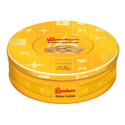 Bauducco Assorted Butter Cookies Tin - Danish Shortbread Style 12 oz BB ...