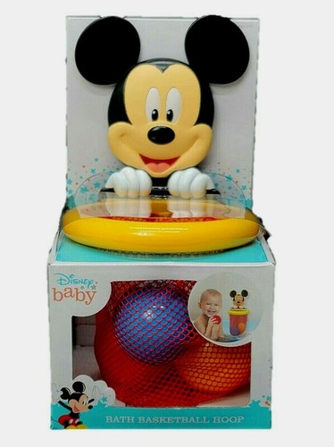 Disney Baby Mickey Mouse Bath Toy Floating Balls BasketBall Hoop Net ...