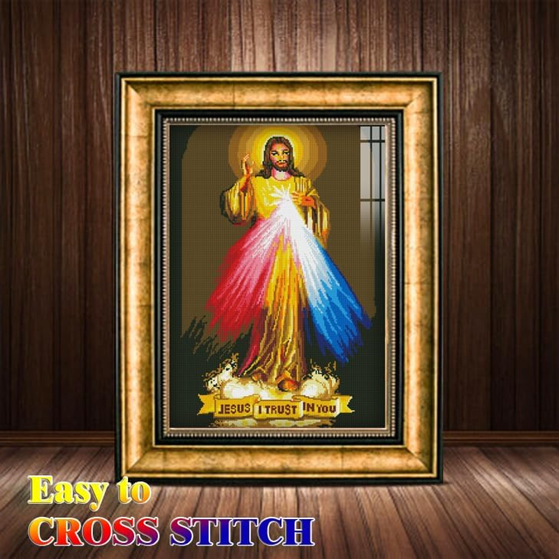 DY1025 Divine Mercy Cross Stitch Kits, 11Cteasy Funny Preprinted Pre ...