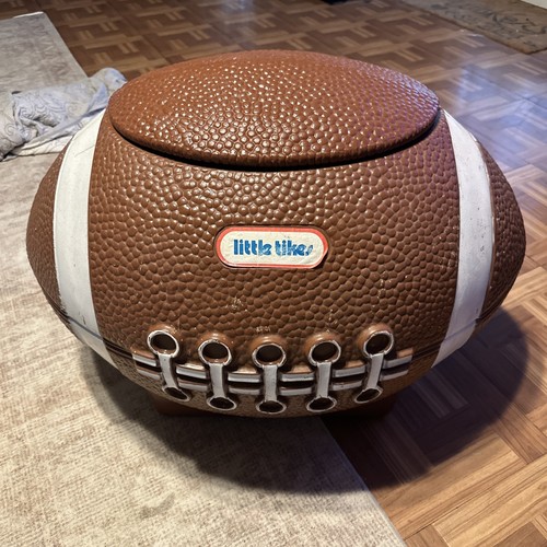 Vintage LITTLE TIKES Football Toy Box Chest With Lid Cooler Tailgating ...