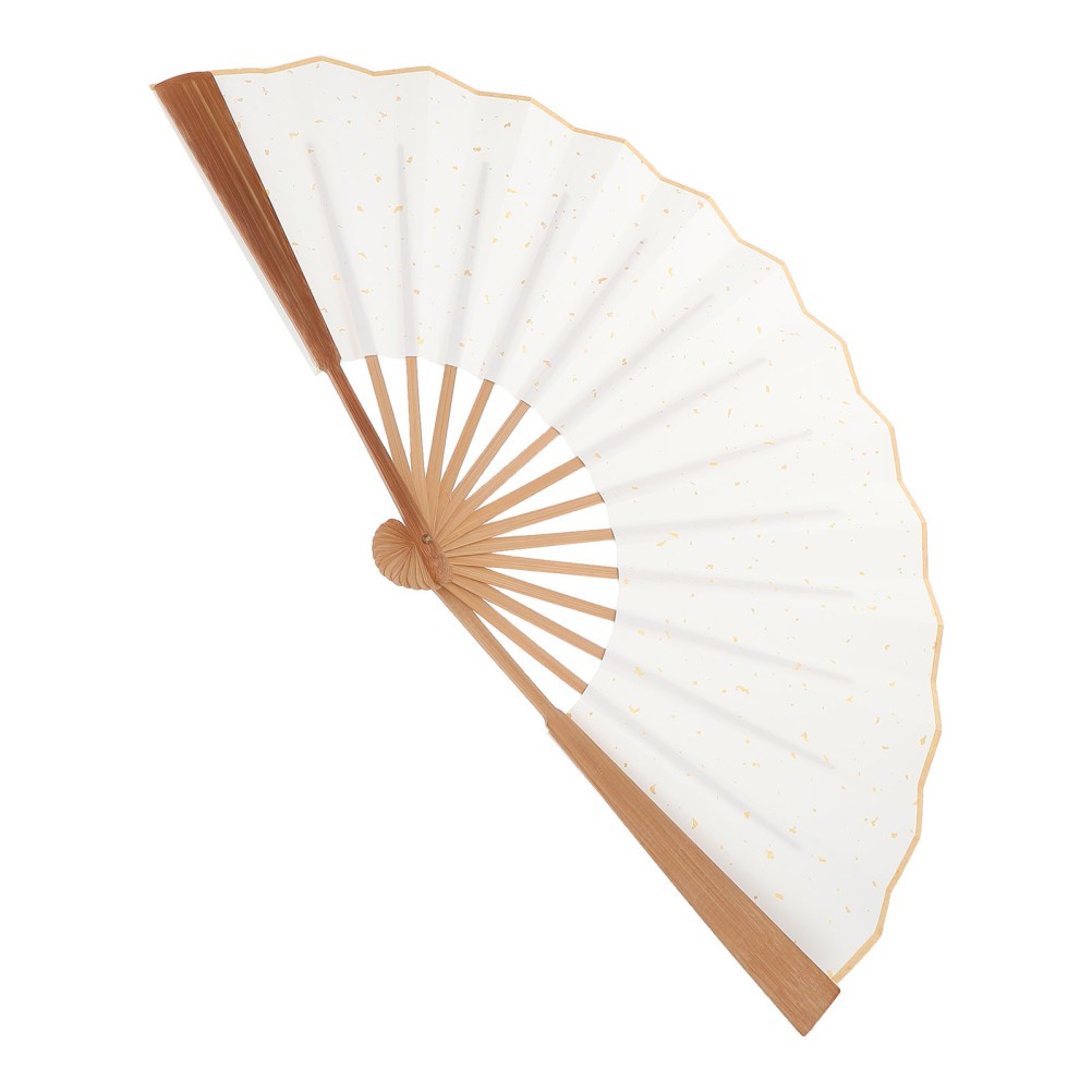 1pc Durable Hand Folded Fan Rice Paper Fan Blank Folding Fan with ...