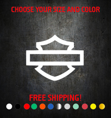 Harley Shield Sticker Motorcycle Road King Road Glide Dyna Decal - Any ...