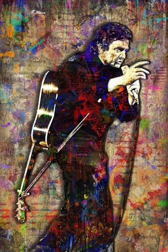 Johnny Cash 20x30in Poster Johnny Cash Tribute Rock Country Art Free ...