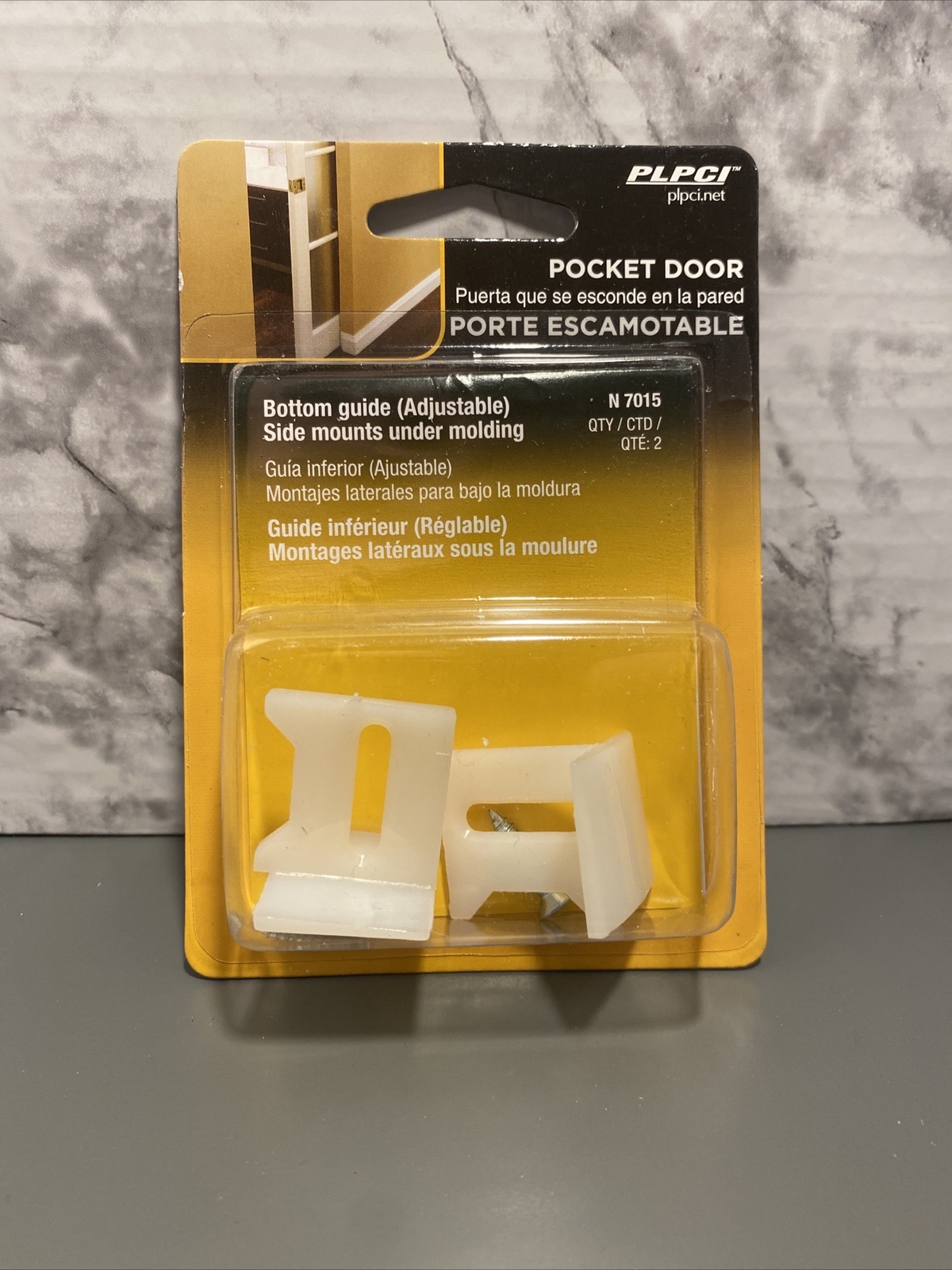 Pocket Door Side Guides Prime Line Products Kits / Hardware N7015 White ...