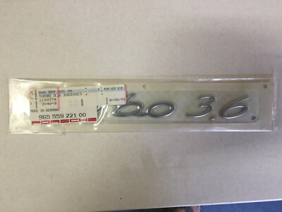 NEW Porsche 964 Turbo 3.6 Script Decklid Emblem - RARE NLA | eBay