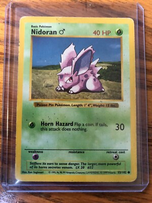 Pokémon TCG Nidoran Base Set 55/102 Regular Unlimited Common | eBay