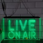 "LIVE ON AIR” Acrylic Home Room Décor Studio Recording Led Neon Light ...