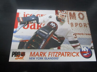 mark fitzpatrick (new york islanders - goalie) 1992/93 pro set card ...
