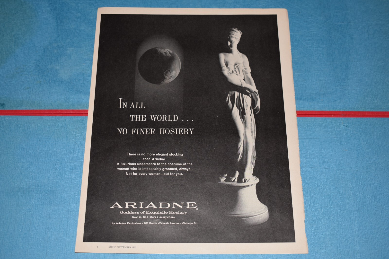 Vintage 1963 Ariadne Goddess of Exquisite Hosiery Print Ad. | eBay