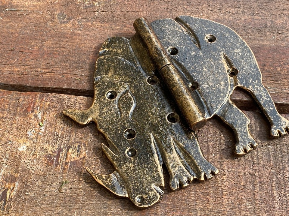 Animal Hinge Rhino Hardware Door Handle Zoo Lock Blacksmith Hand Forged ...