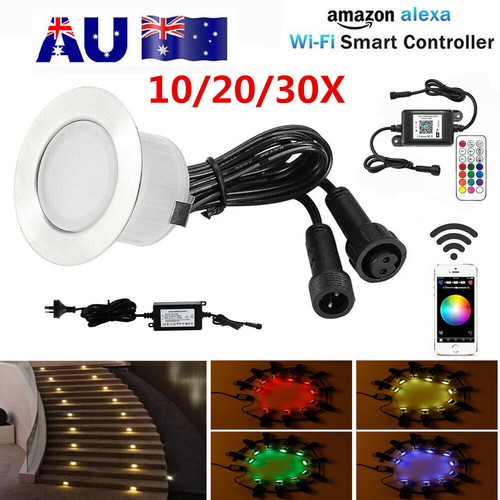 45mm RGB+Warm White WIFI Timer 2in1 Stair Plinth LED Decking Lights ...