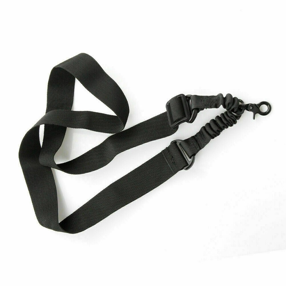 Tactical One Single Point / Two / Three Point Sling Strap Bungee Rifle ...