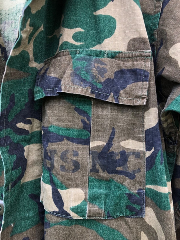 Vintage 80s US Army Post Vietnam war BDU ERDL Rip Stop camo uniform ...