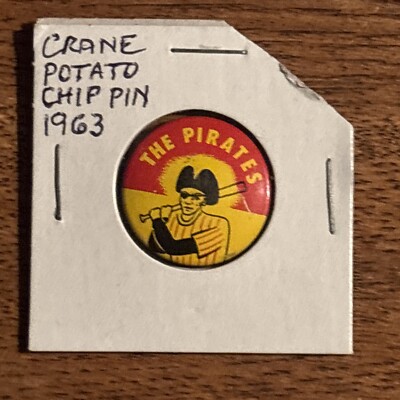 Vintage Pittsburgh Pirates 1963 Crane Potato Chips Baseball Contest Pin ...