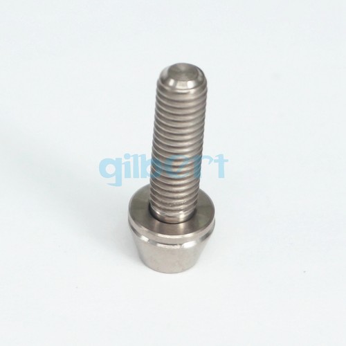 (4) M5 16/18/20mm Long GR5 Titanium Bike Screw Taper Cone Head Bolts ...