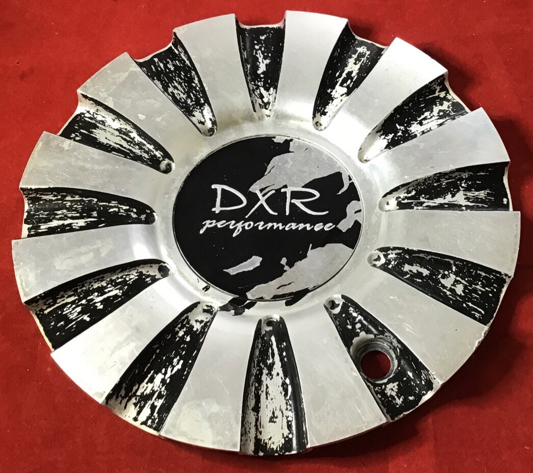 ONE USED DXR Performance 375L155 Custom Wheel Center Cap Chrome/Black ...