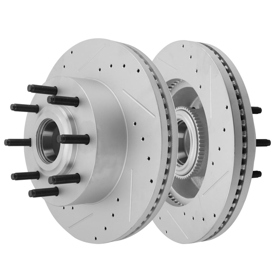 RWD Front Drilled Brake Rotors Pads for 2013-2022 Ford F-250 F-350 ...