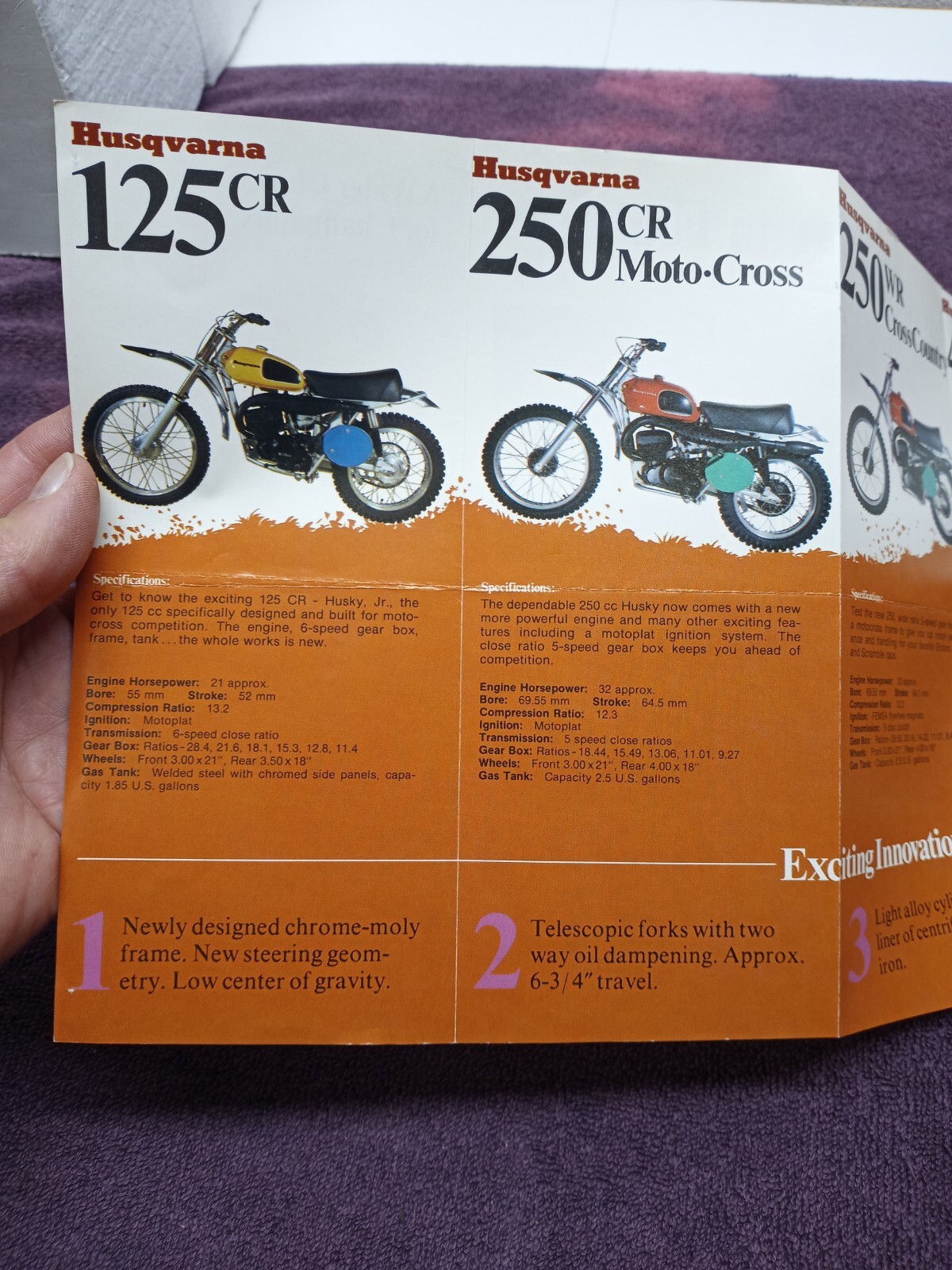 HUSQVARNA MOTORCYCLE SALES BROCHURE 1960s 1970s HUSKY FORT DODGE HONA ...
