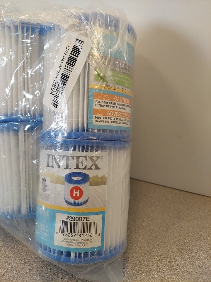 Intex Replacement 29007E Swimming Pool Filter Cartridge H - 4 Pack ...
