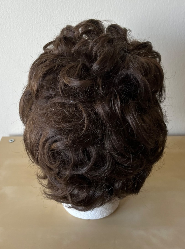 VINTAGE EVA GABOR BROWN WOMEN'S SHORT CURLY FULL WIG ONE SIZE OS | eBay