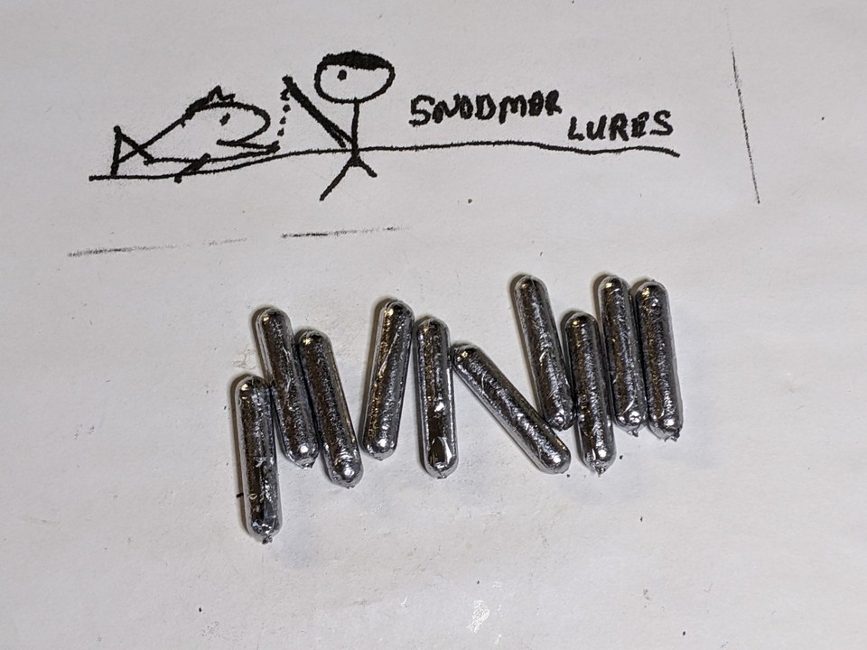 10 - 1/4 oz lead Inline Spinner Body weights Sinker Lure Making | eBay