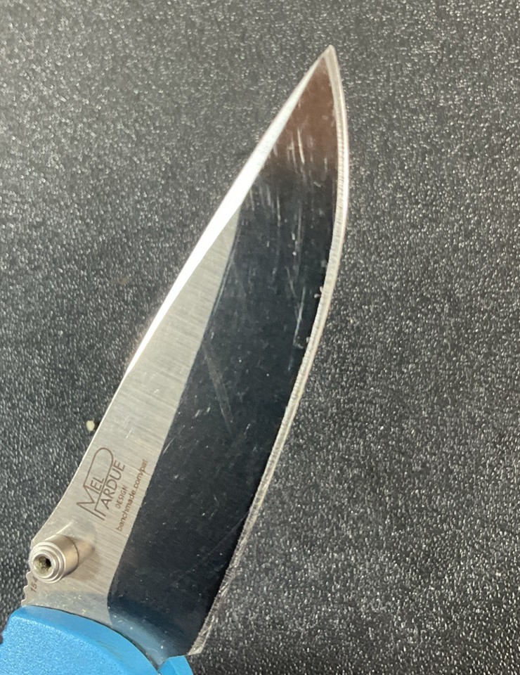 Benchmade 556 Blue Mini Griptilian Mel Pardue 154CM Folding Pocket ...