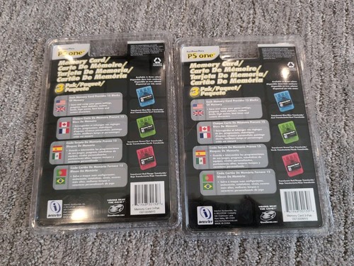 Lot Of 6 PS1 Memory Card InterAct Sony PlayStation 1 PS One - Clear NOS ...