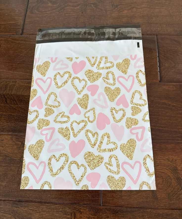 10x13" Beautiful Valentines Mix of 5 Patterns Designer Poly Mailers | eBay