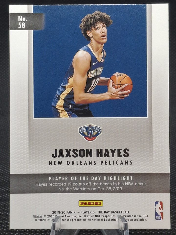 2019-20 Panini Player Of The Day Jaxson Hayes RC Rookie Card #58 | eBay