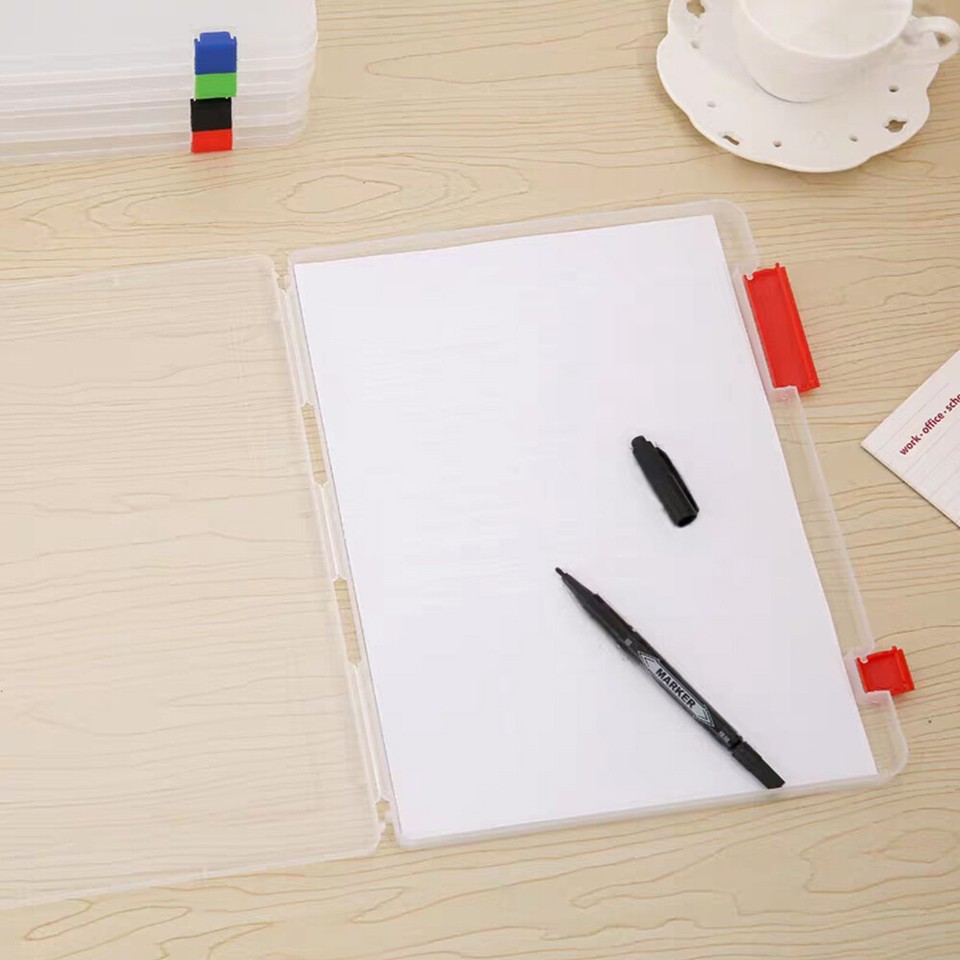 Clear A4/A5 File Box, Plastic Paper Storage Magazine Organizer Case 2 ...