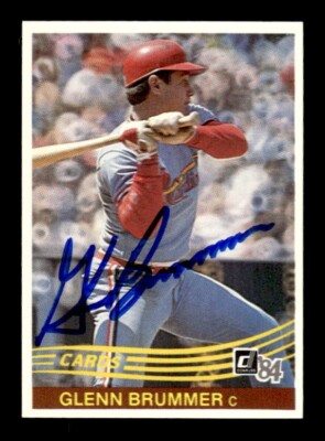 GLENN BRUMMER SIGNED 1984 DONRUSS #138 ON-CARD AUTO - ST. LOUIS CARDINALS | eBay
