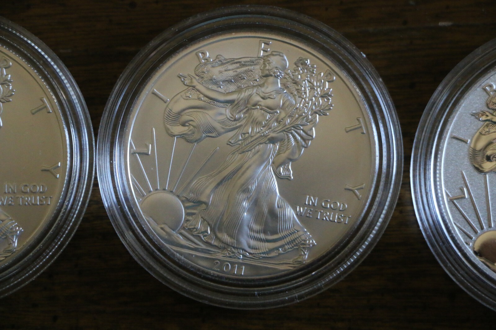 2011 25TH ANNIVERSARY 5 COIN AMERICAN SILVER EAGLE SET IN THE ORIGINAL ...