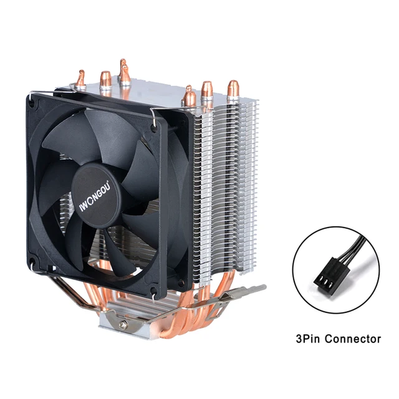 Cpu Cooler X99 4Pin 90Mm Radiator 4 Heatpipes Computer 4Pin Cooling CPU ...