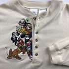 Disney Henley Embroidered Goofy Mickey Pluto Medium Off White Donald ...