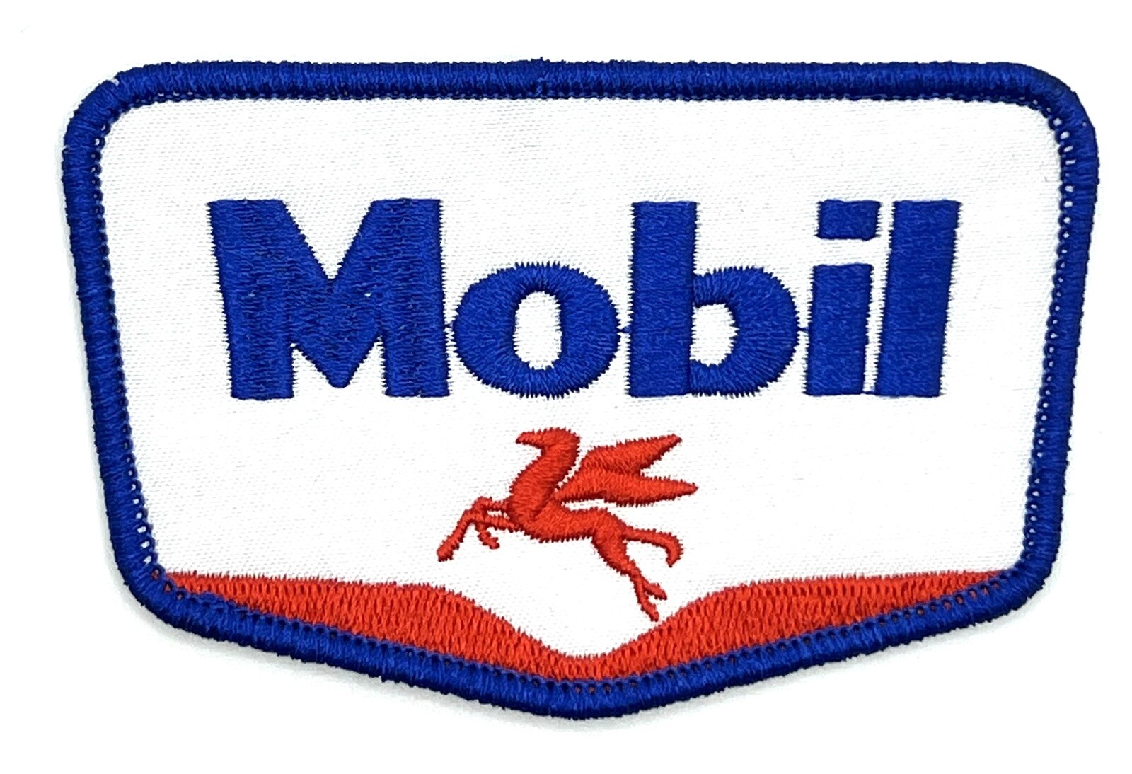 Mobil Motor Oil Gas NASCAR Racing Patch Iron Sew On Vintage Style Retro ...