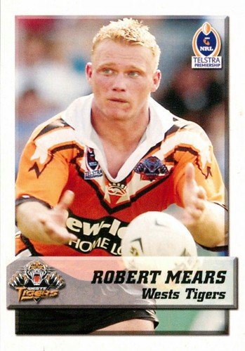 2002 WESTS TIGERS NRL Card ROBERT MEARS Daily Telegraph | eBay Australia