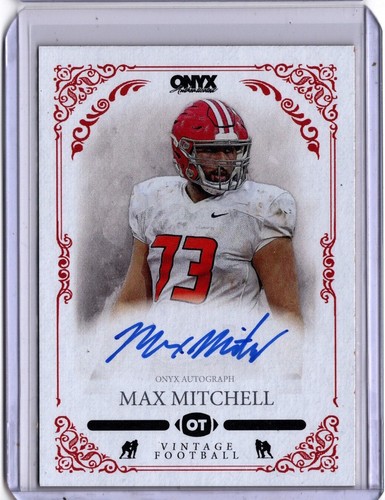 MAX MITCHELL RC 2022 ONYX VINTAGE FOOTBALL #VAMM BLUE INK ROOKIE ...