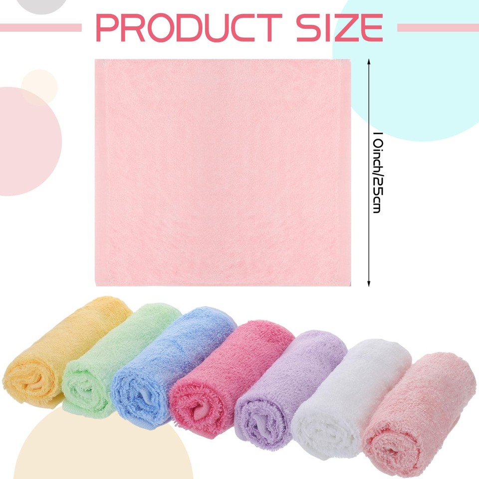 40 Pcs Wash Cloth Bulk Cotton Bath Hand Face Washcloths Soft Quick ...