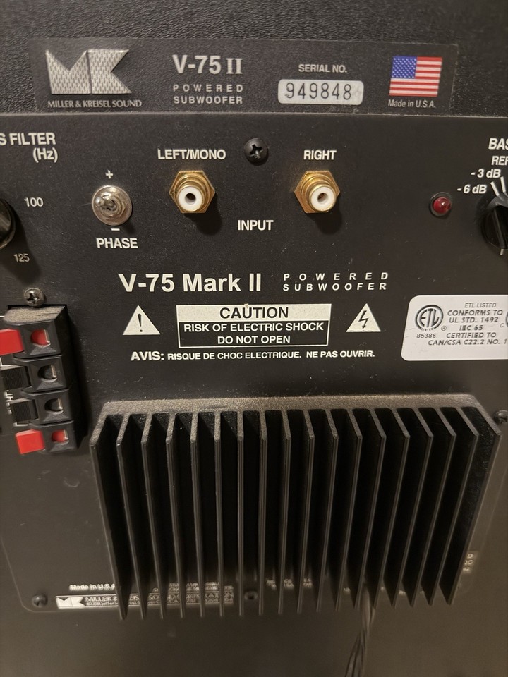 M&K V-75 Mark II Powered Subwoofer V-75 II Black – Made in USA | eBay