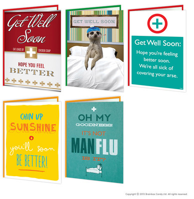 Get Well Soon Feel Better Greeting Cards Funny Comedy Humour Cheeky ...