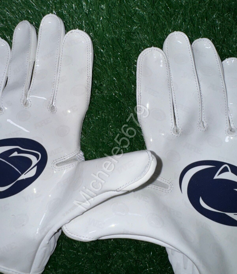 Nike Penn State Lions Team Issued Vapor Jet 7.0 Football Gloves White ...