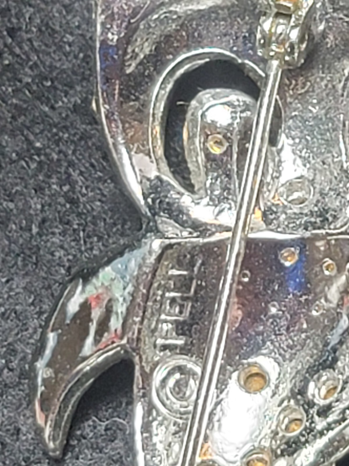 Vintage Pell Red Rhinestone Eyes Owl Brooch Pin | eBay