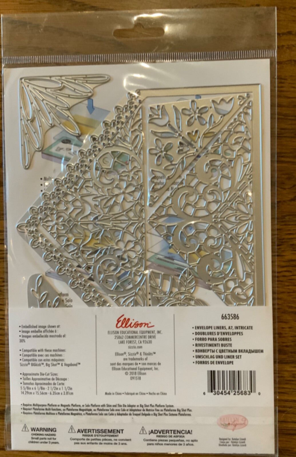 Sizzix Thinlits Dies by Katelyn Lizardi Envelope Liners 630454256830 ...