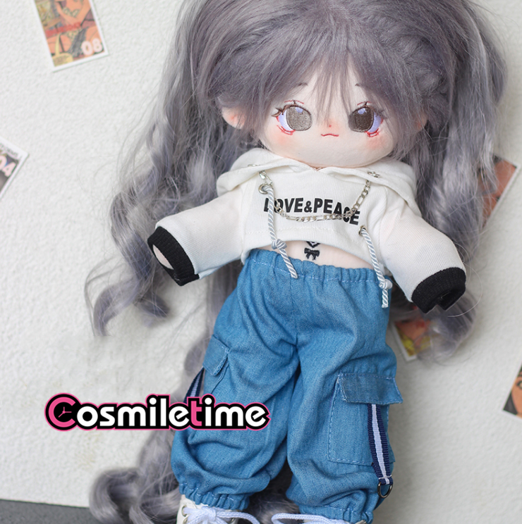 Fit 20cm 30cm Plush Doll Short Hoodie Pants Clothes For Baby Mini Dolls ...