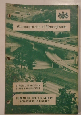 1960 Commonwealth of Pennsylvania Official Inspection Station Rules ...
