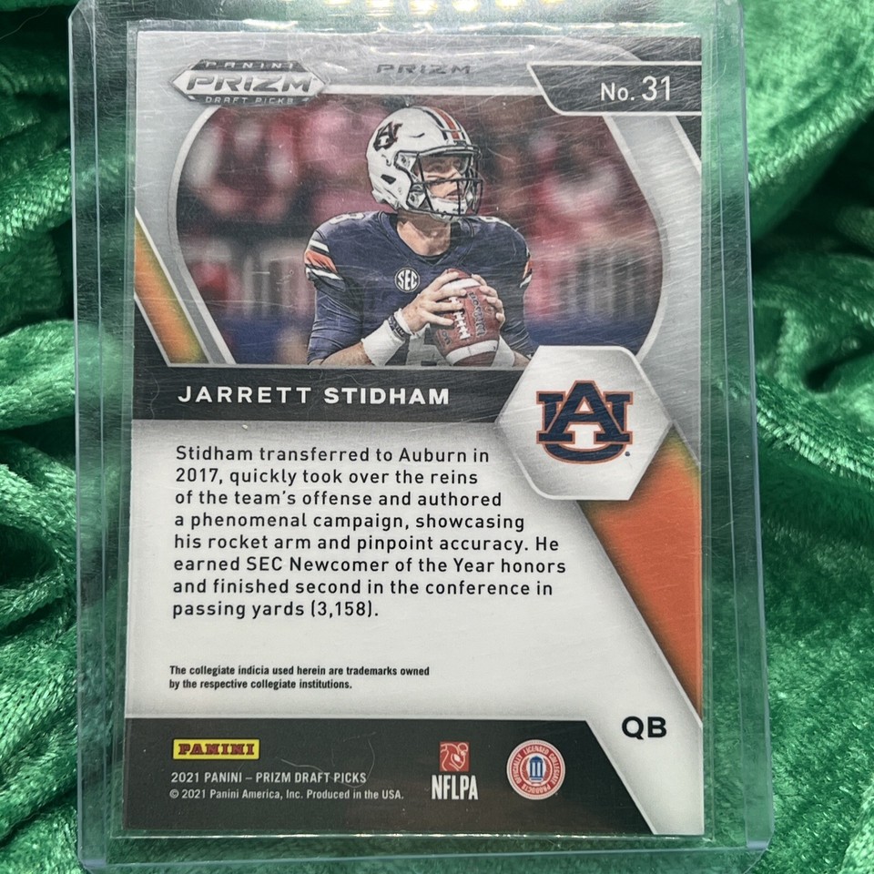2021 Panini Prizm Draft Picks - Green Wave Prizm #31 Jarrett Stidham | eBay