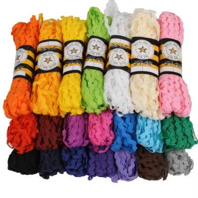 6mm Rik Rak Ric Rac,Zig Zag Curve Wavy Trim Ribbon Braid 31 Colours 2Y ...