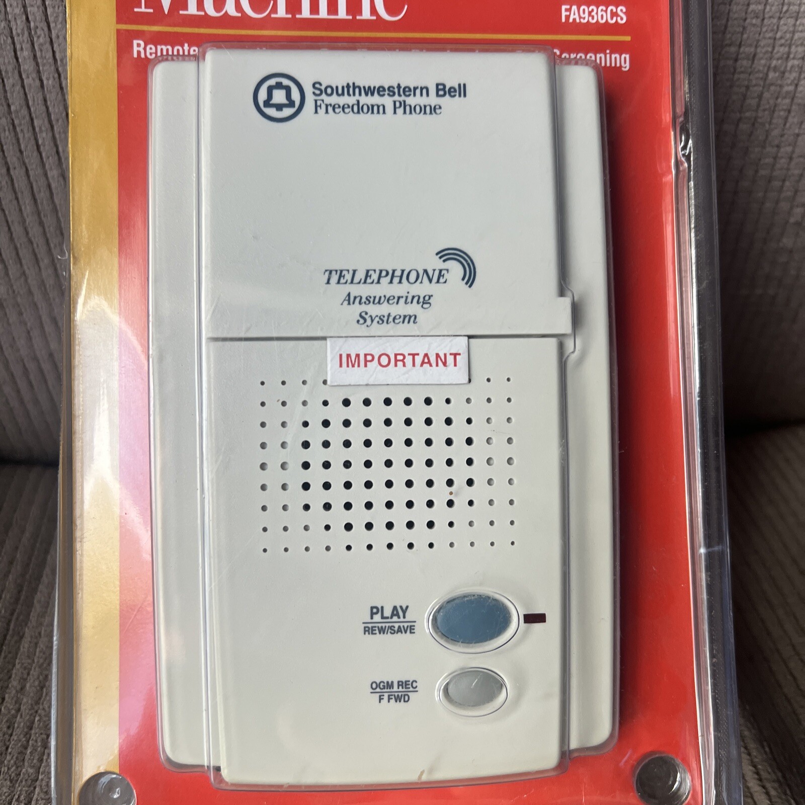 Southwestern Bell Freedom FA-936CS Telephone Answering Machine, Open Box